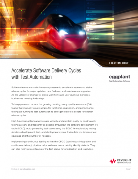 Accelerate Software Delivery Cycles with Test Automation | Provided by ... Accelerate Software Delivery Cycles with Test Automation | Provided by ...